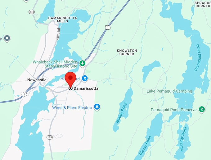 damariscotta, maine map