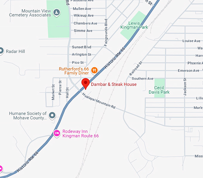 dambar & steak house 10 map