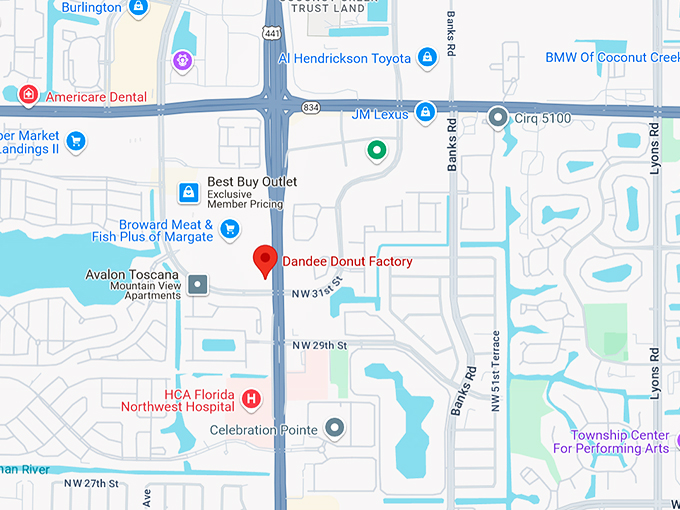 dandee donut factory 10 map