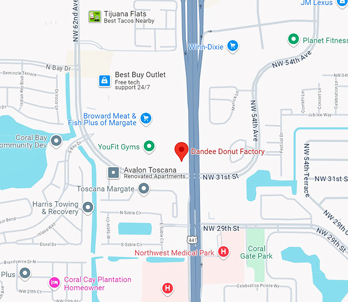 dandee donut factory 10 map