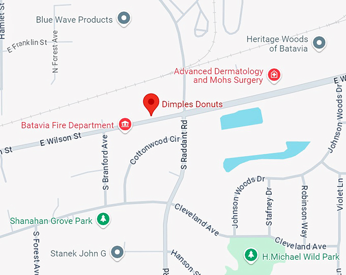 dimples donuts 10 map