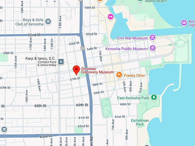 dinosaur discovery museum map