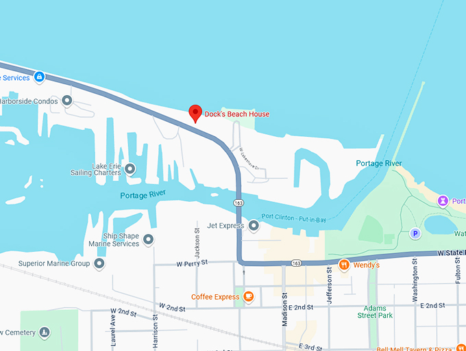 dock's beach house restaurant 10 map