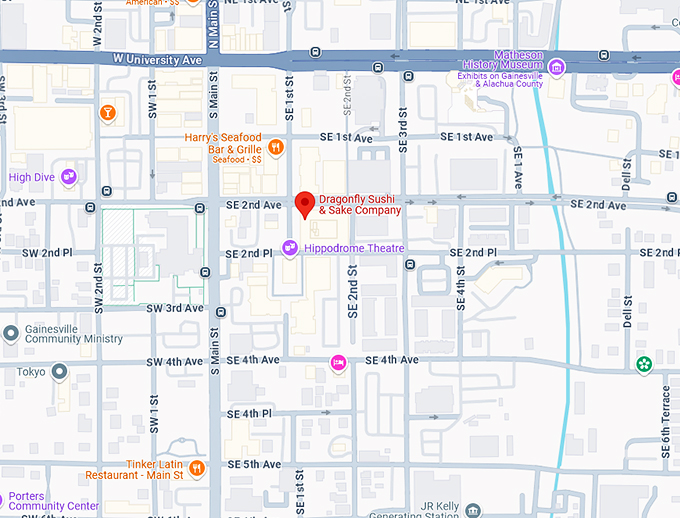 dragonfly sushi & sake company 10 map