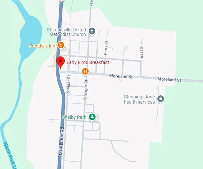 early birds breakfast 10 map