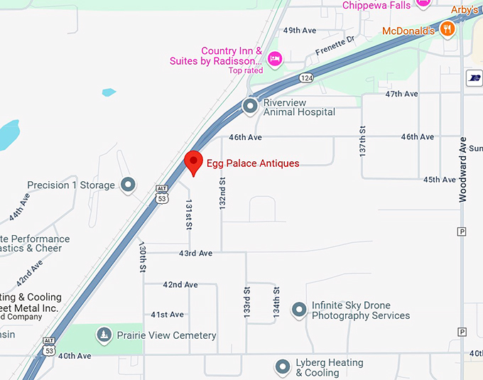 egg palace antiques 10 map