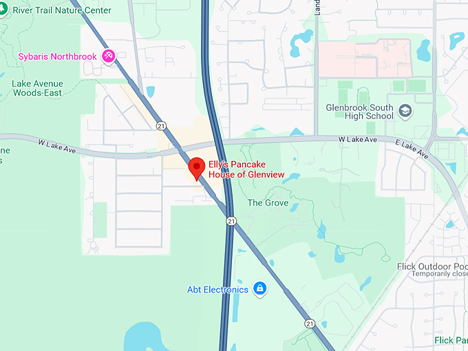 elly's pancake house of glenview 10 map