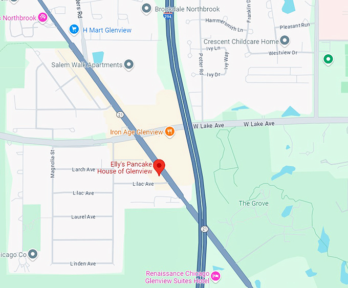 elly's pancake house of glenview 10 map