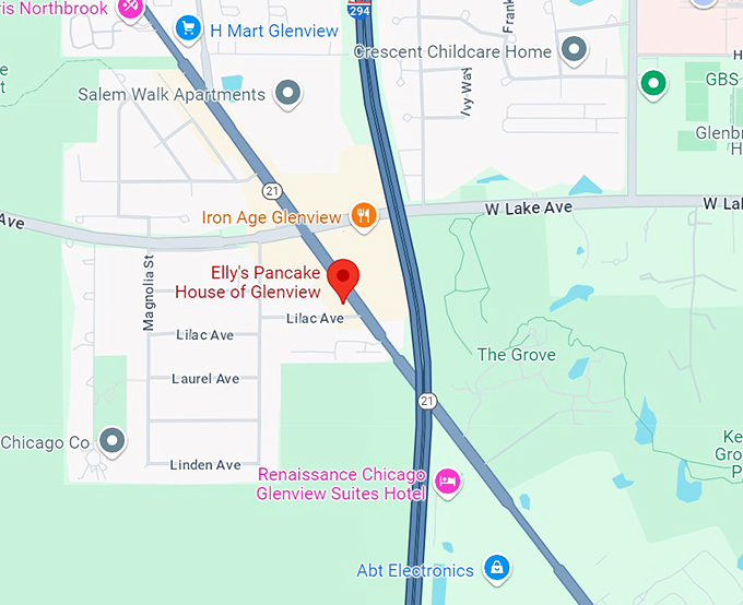 elly's pancake house of glenview 10 map