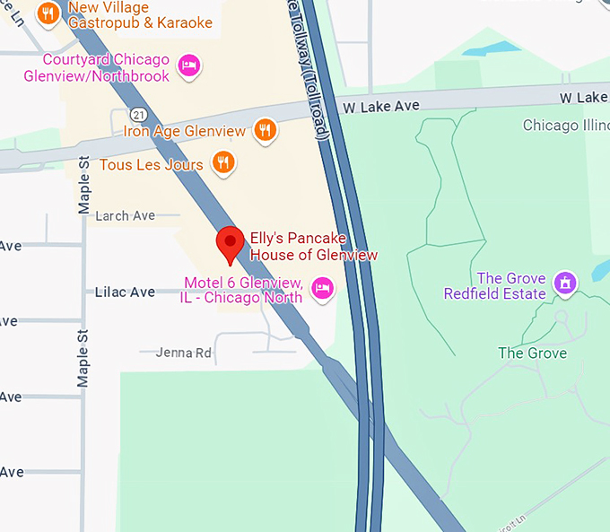 elly's pancake house of glenview 10 map