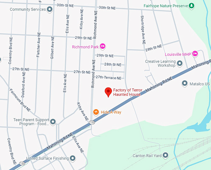 factory of terror haunted house 10 map