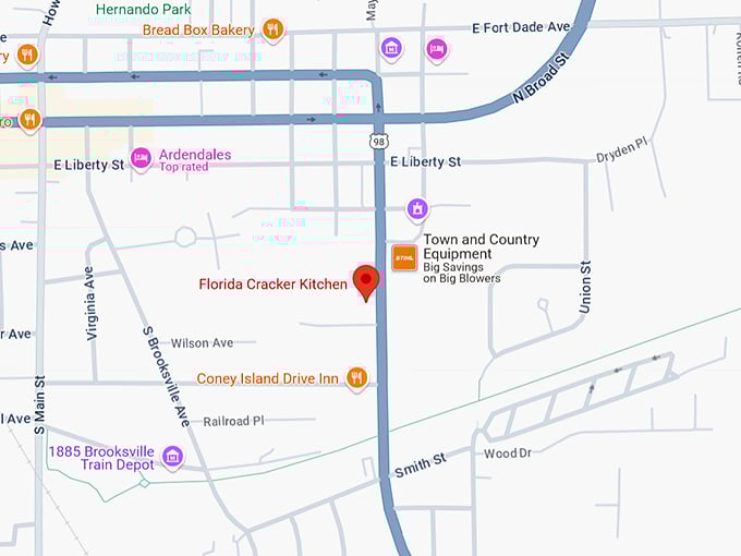 florida cracker kitchen 10 map