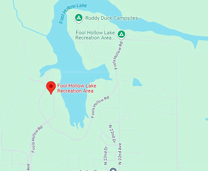 fool hollow lake recreation area 10 map