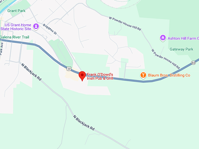 frank o'dowd's irish pub & grill 10 map