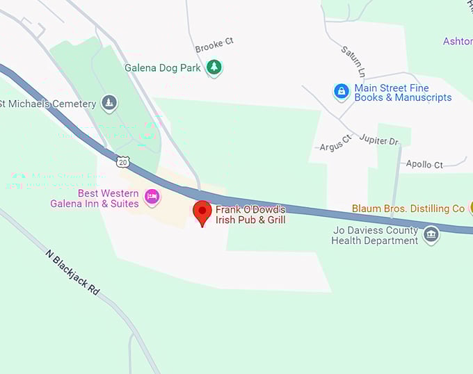 frank o'dowd's irish pub & grill 10 map