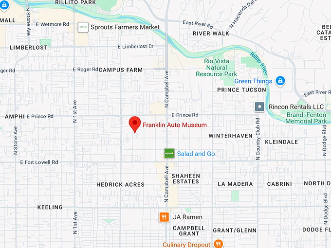 franklin auto museum 10 map