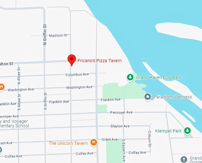 fricano&rsquo;s pizza tavern 10 map