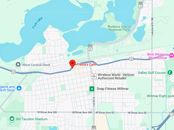 frieda’s cafe 10 map