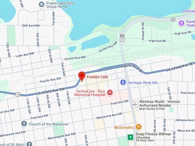 frieda&rsquo;s cafe 10 map