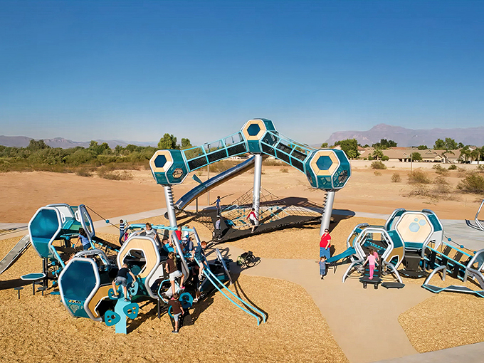 geometric playscape at signal butte park 1