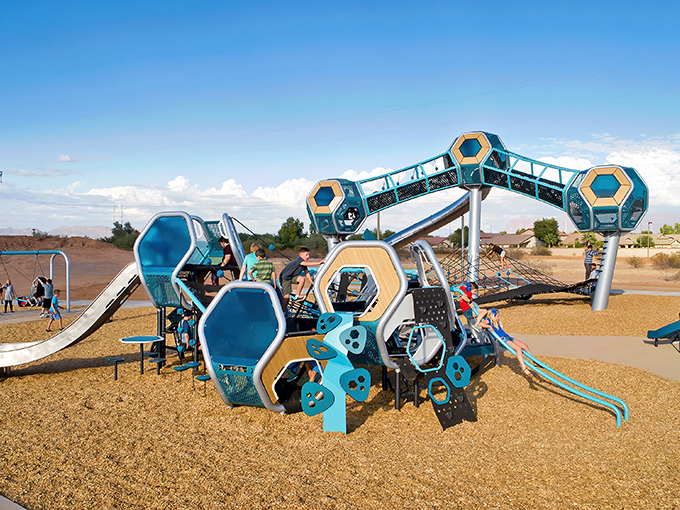 geometric playscape at signal butte park 1