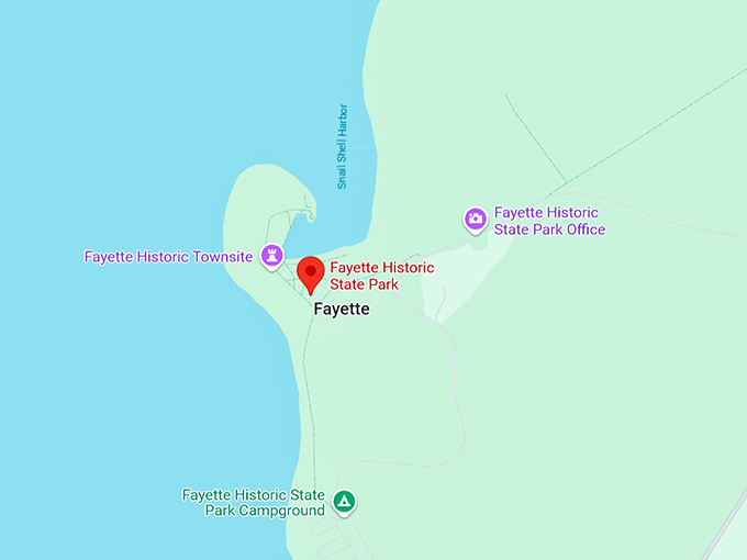 ghost town at fayette historic state park 10 map