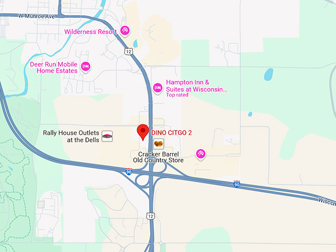 giant sinclair dinosaur at dino citgo 2 10 map