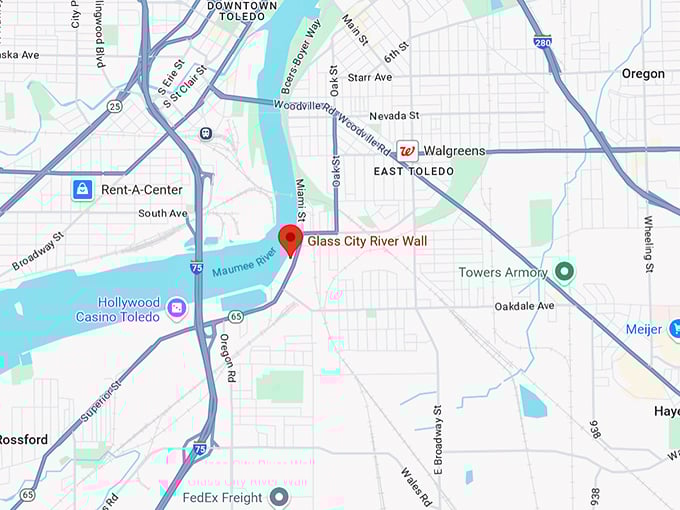 glass city river wall 10 map