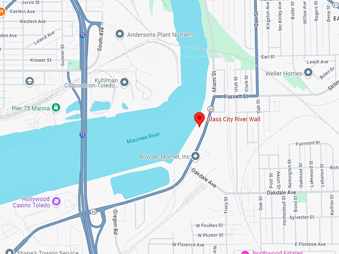 glass city river wall 10 map