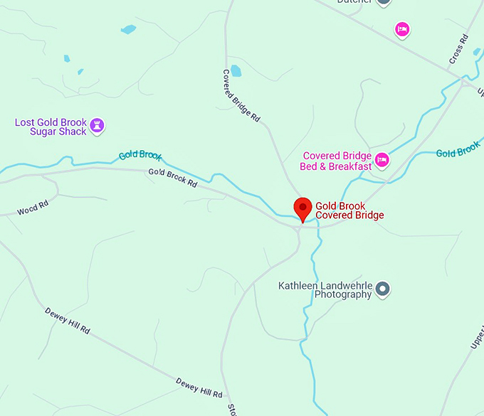 gold brook covered bridge 10 map