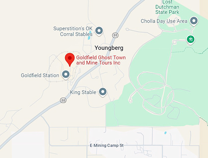 goldfield ghost town and mine tours inc. 10 map