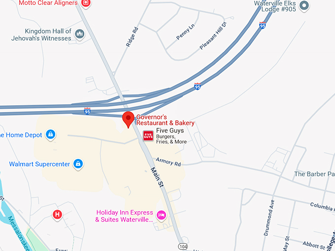 governor's restaurant & bakery 10 map