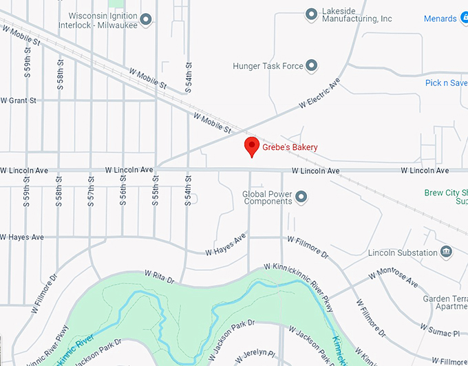 grebe's bakery 10 map