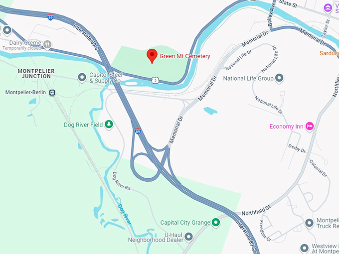 green mount cemetery 10 map