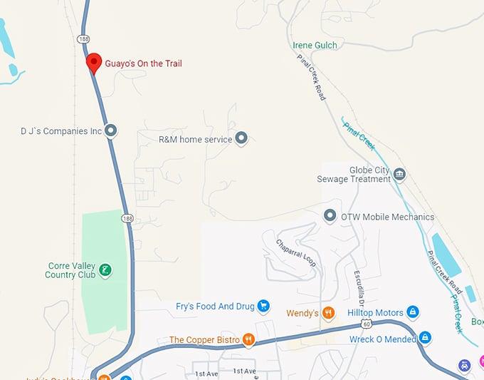 guayo's on the trail 10 map