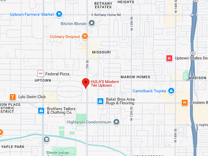 hula's modern tiki uptown 10 map