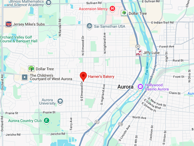 harner's bakery 10 map