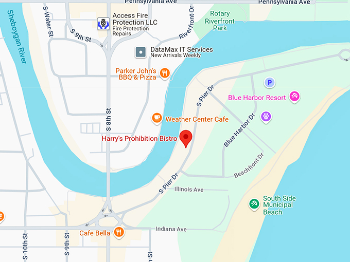 harry&rsquo;s prohibition bistro 10 map