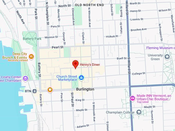 henry's diner 10 map