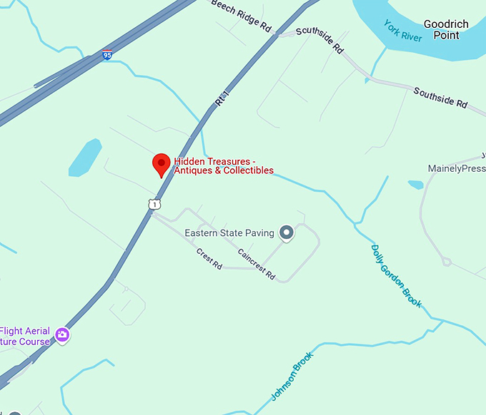 hidden treasures antiques & collectibles map