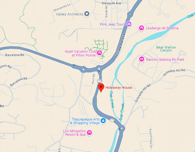 hideaway house 10 map