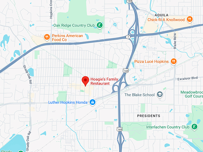 hoagie&rsquo;s family restaurant 10 map