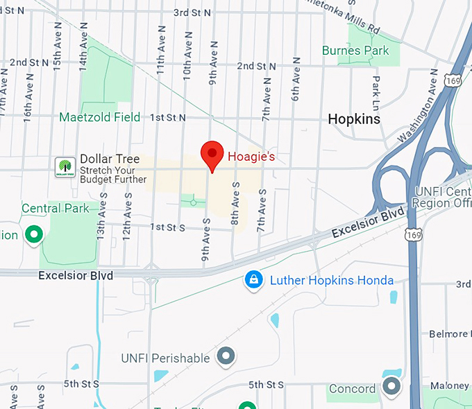 hoagie's family restaurant 10 map