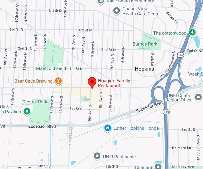 hoagie&rsquo;s family restaurant 10 map