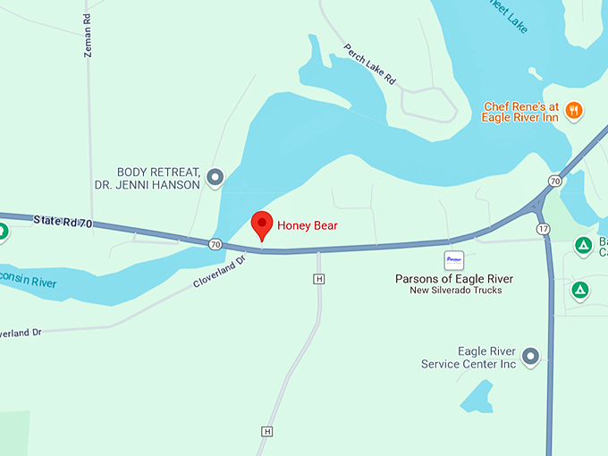 honey bear bar & grill 10 map