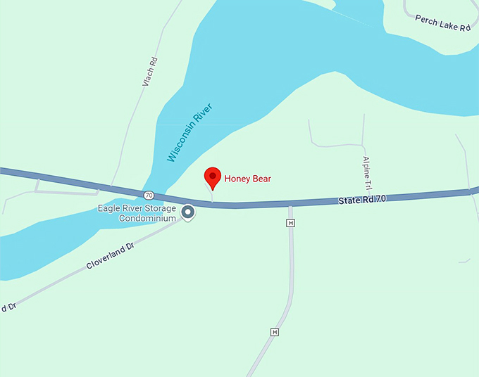 honey bear bar & grill 10 map