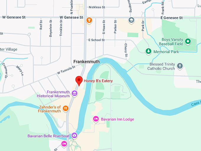 honey b's eatery 10 map