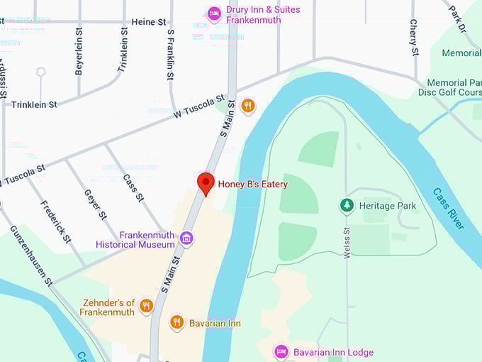 honey b's eatery 10 map