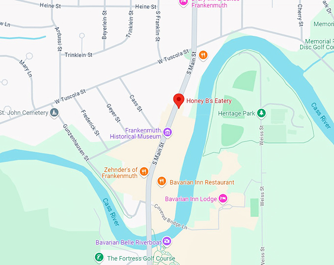 honey b's eatery 10 map