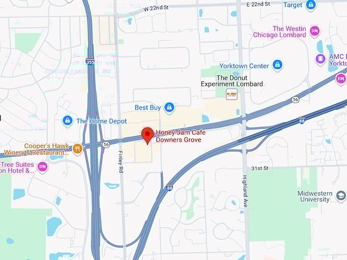 honey jam cafe downers grove 10 map